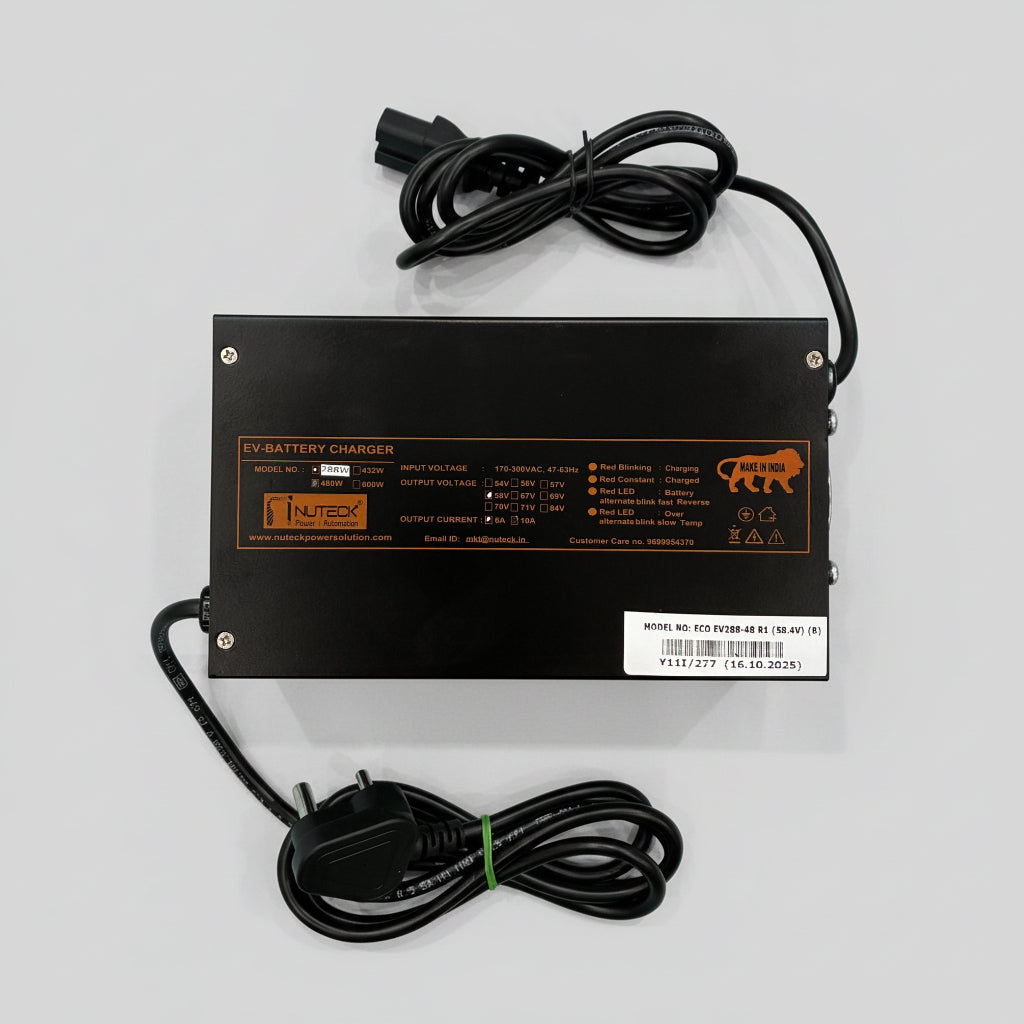 Nuteck 58.8V 6A Charger – Amba E-Mobility